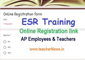 ESR Training Online Registration link for AP Employees on 15th Feb 11 AM
