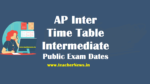 AP Inter Time Table 1st & 2nd Year Schedule 2026 – Revised Download ...