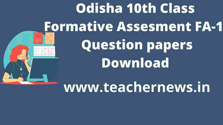 Odisha FA1 10th Class Model Question Papers 2023 2024 Download PDF Odisha FA1 10th Class Model Question Papers 2023 2024 Download PDF