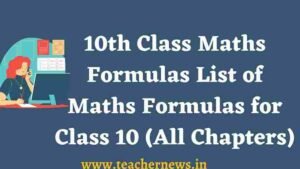 Easy Problem Solve Method AP / TS 10th Class Maths Formulas 2025 List ...