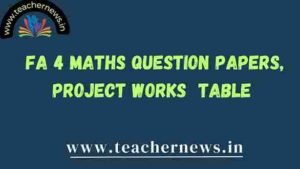 AP Self Assesment-4 FA 4 Maths Question Papers, Project works 2025 ...