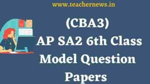 (CBA3 Term-2) AP SA2 6th Class Model Question Papers with Key Sheet ...