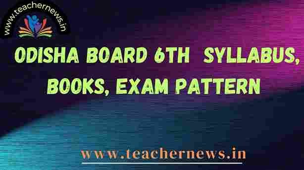 Odisha Board 6th Class Syllabus Pdf Download 2023 